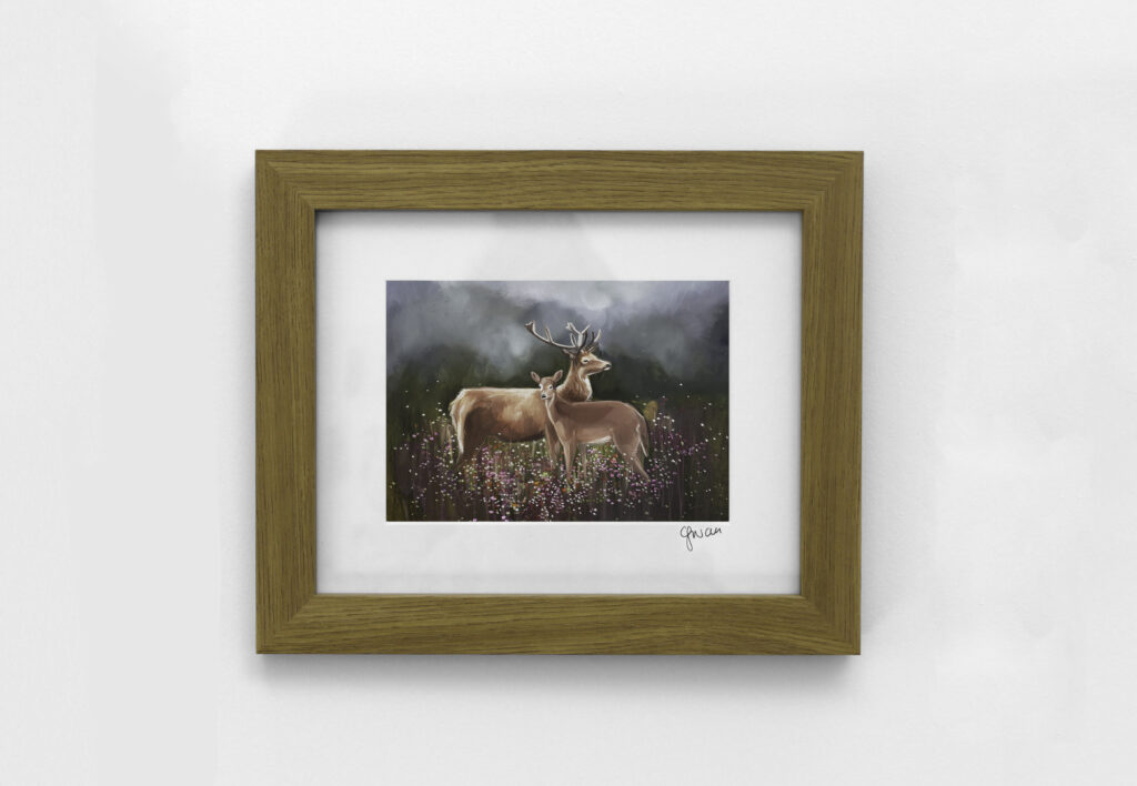 Stag and Doe - Catherine Swan Artist